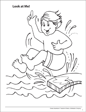 scuba diver and coloring pages