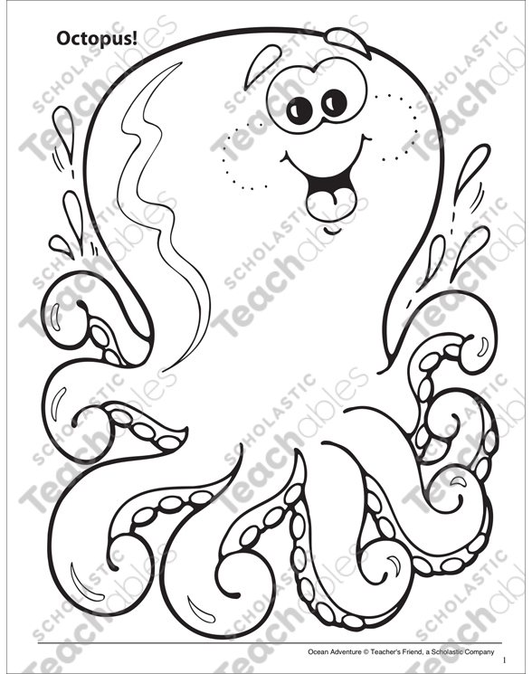 octopus coloring pages for kids