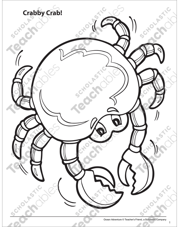 blue crab coloring pages