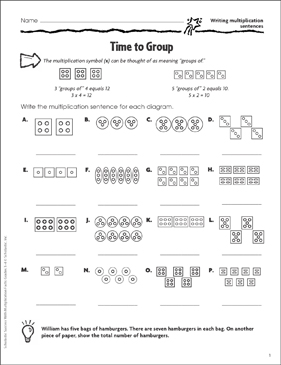 Multiplication Sentence Worksheets