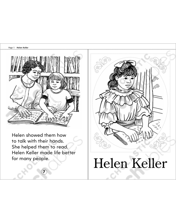 coloring pages of helen keller