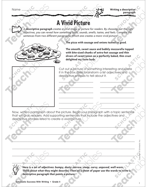 Descriptive Paragraph Topic Sentence Paragraph Writing Practice Descriptive Paragraph Topic Sentence Paragraph Writing Practice
