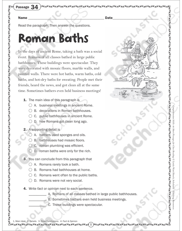 Ancient Rome Worksheets Reading Comprehension Passages Questions