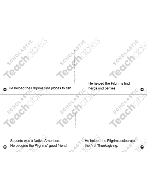 Squanto: The Pilgrims’ Friend | Printable Mini-Books