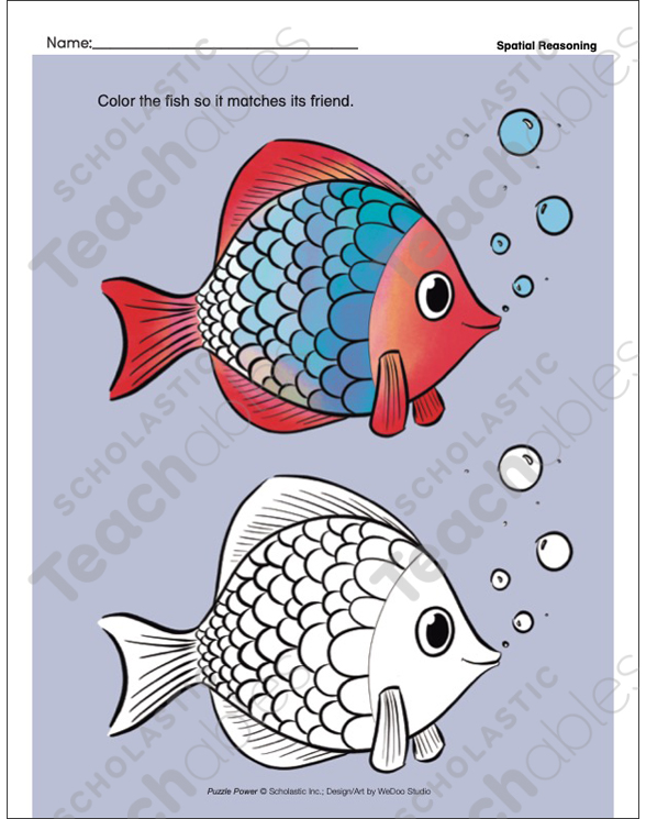Learn Colors For Kids And Color This Fish Coloring Page