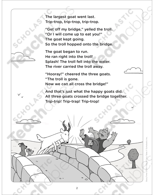 The Three Billy Goats Gruff: StoryTime STEM | Printable Lesson Plans ...