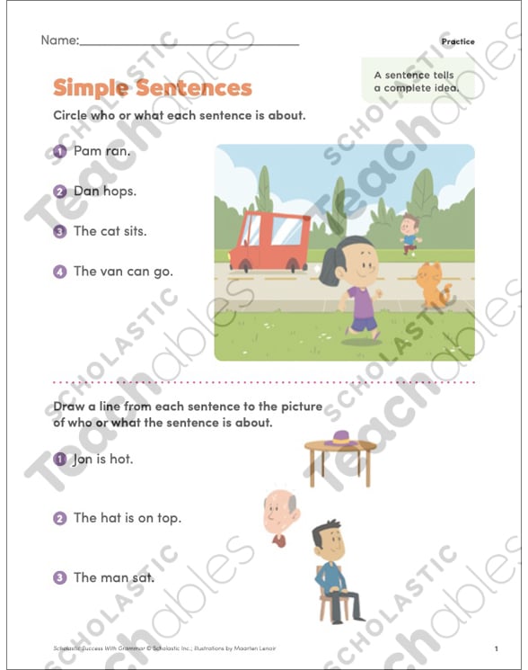 Easy Sentences In English For Grade 1 - Infoupdate.org