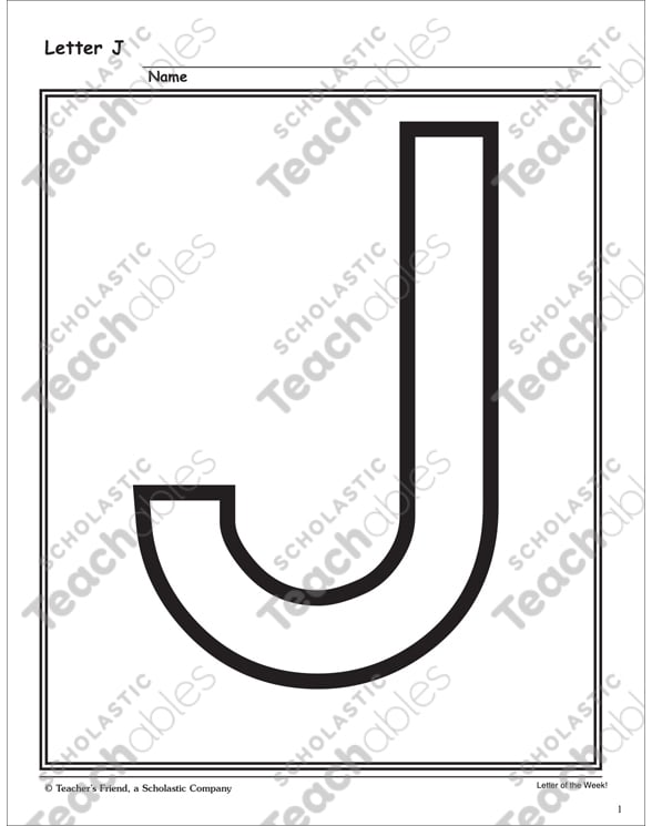 The Letter Jj: Alphabet Unit | Printable Flash Cards and Skills Sheets