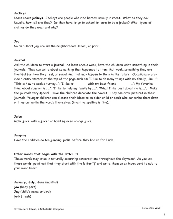 The Letter Jj: Alphabet Unit | Printable Flash Cards and Skills Sheets