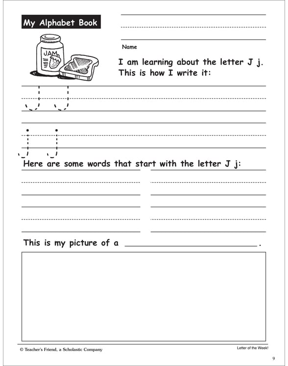 The Letter Jj: Alphabet Unit | Printable Flash Cards and Skills Sheets