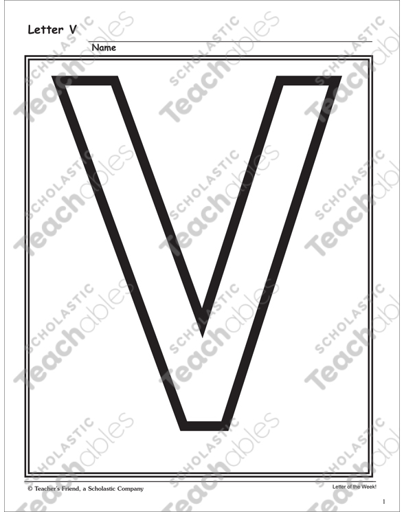 letter v template