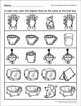 Visual Perception Worksheets Free Visual Perception Packet | The OT