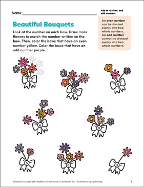 how to draw flowers with numbers