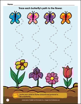 spring flowers tracing