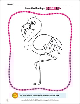 pink flamingo coloring book