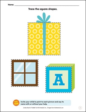 square shape objects for preschoolers