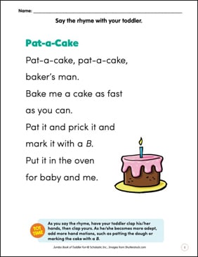 Pat A Cake Rhyme With Action