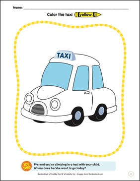 taxi driver coloring pages