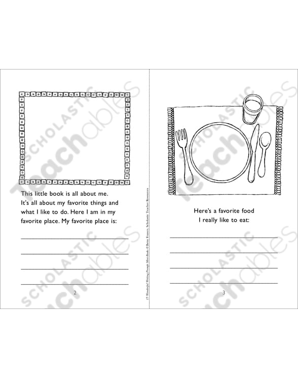 My Favorite Things Printable Book