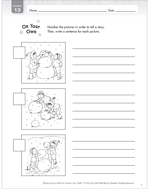 Story Order: Narrative Writing Lesson | Printable Skills Sheets
