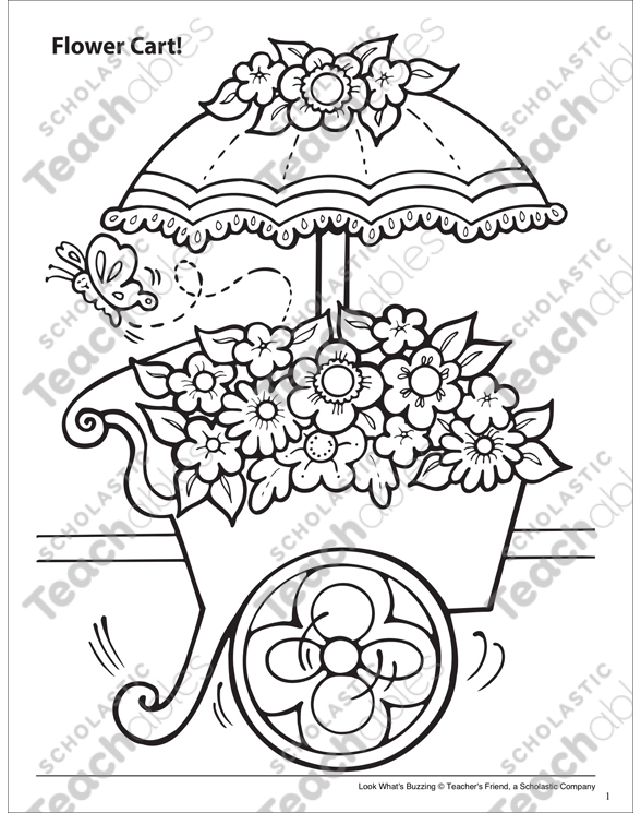 alice in wonderland singing flowers coloring pages