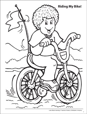 printable bicycle coloring pages
