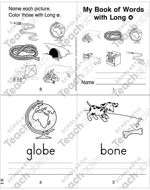 My Book of Words with Long o | Printable Mini-Books