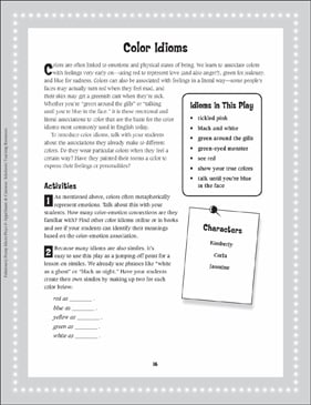 coloring pages idioms origins