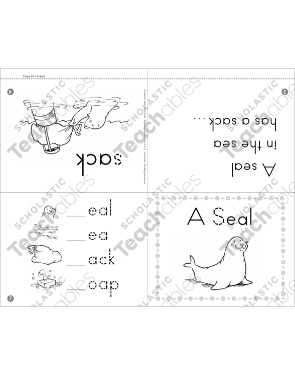 A Seal: Beginning Sounds | Printable Mini-Books