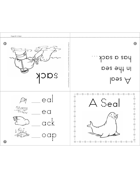 A Seal: Beginning Sounds | Printable Mini-Books