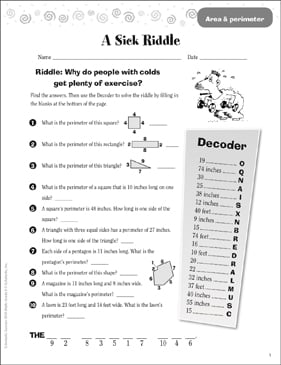 Geometry Worksheets Riddles A Dinosaur Riddle - Addition