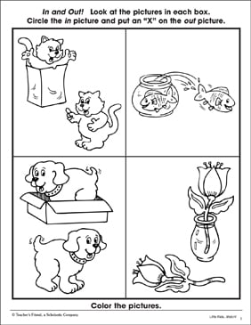 opposite coloring pages for preschool