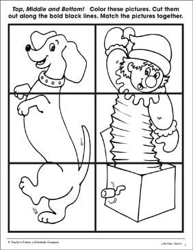 top and bottom coloring pages