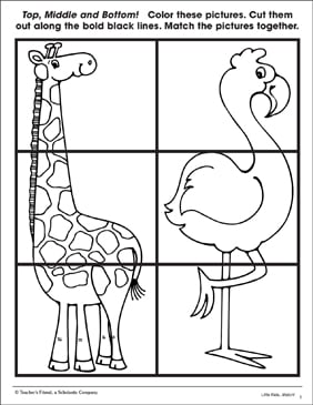 top and bottom coloring pages