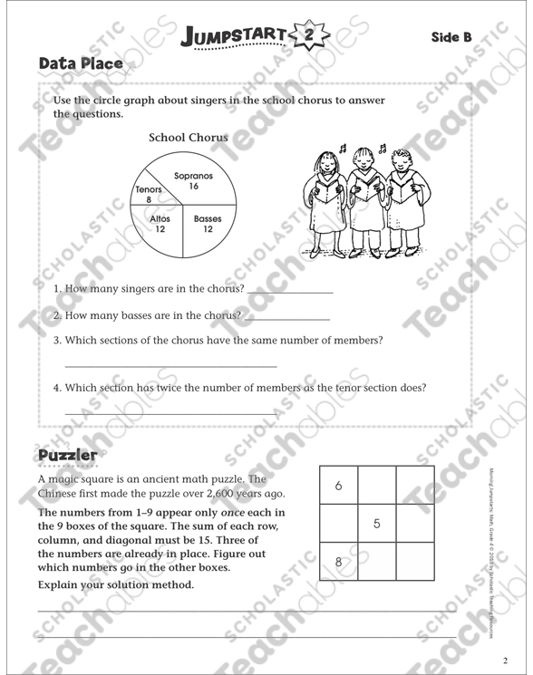Independent Practice: Grade 4 Math Jumpstart 2 | Printable Skills ...