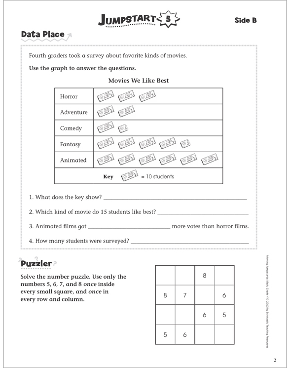 Independent Practice: Grade 4 Math Jumpstart 5 | Printable Skills ...