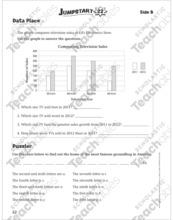 Independent Practice: Grade 4 Math Jumpstart 22 | Printable Skills ...