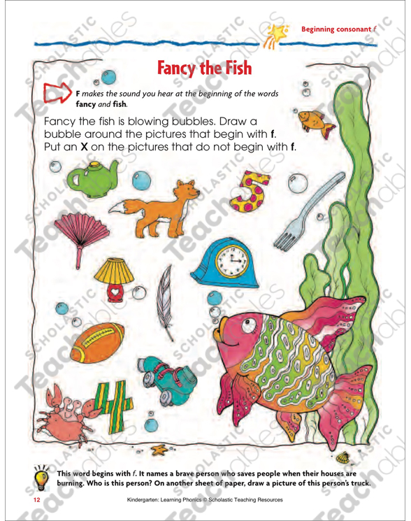 F Is For Fish Worksheet
