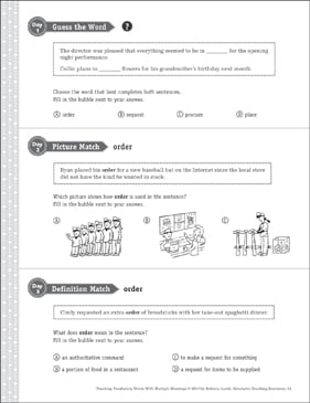 Multiple Meaning Words Worksheets