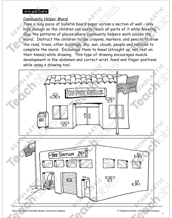community helpers coloring pages crafts