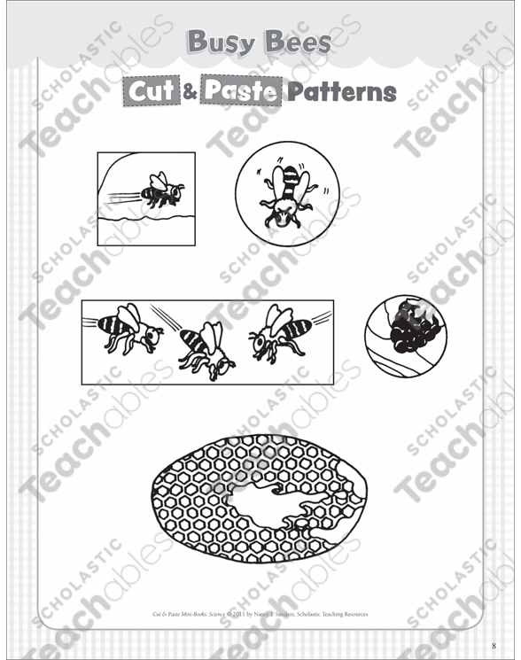 Busy Bees | Printable Mini-Books, Cut and Pastes