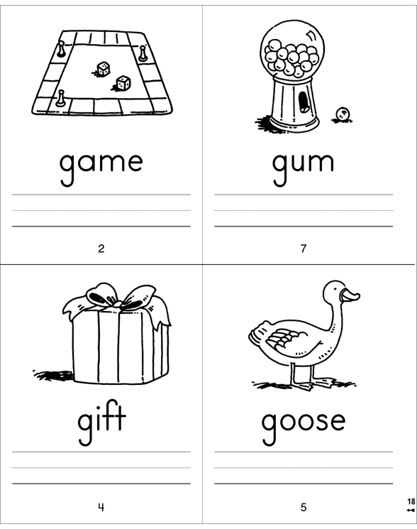 My Book of Words Beginning with Gg | Printable Mini-Books