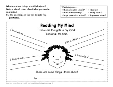 Quiz About Me All About Me Poetry Frame Printable Skills Sheets And
