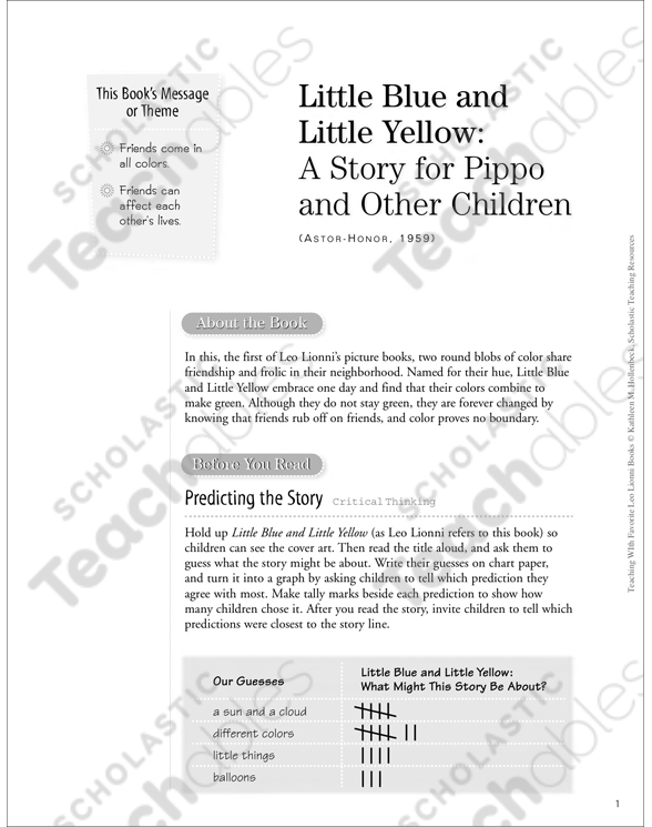 little blue and little yellow coloring pages