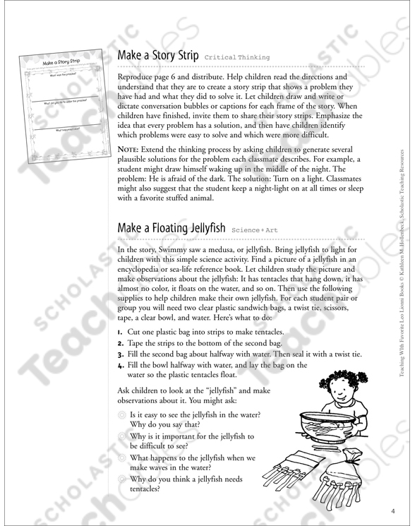 Teaching With Swimmy | Printable Lesson Plans, Ideas and Skills Sheets