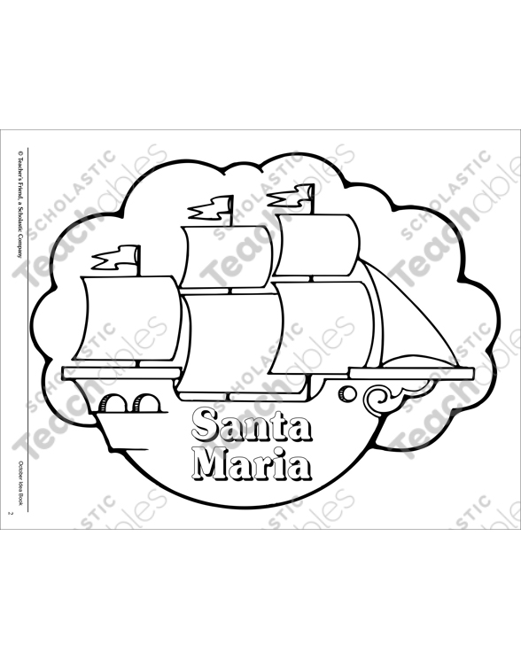 Nina Pinta Santa Maria Coloring Pages At Getdrawings Space Jam