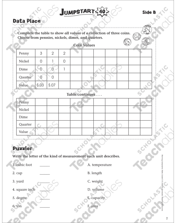 Independent Practice: Grade 5 Math Jumpstart 40 | Printable Skills Sheets