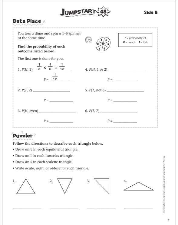 Independent Practice: Grade 5 Math Jumpstart 48 | Printable Skills Sheets