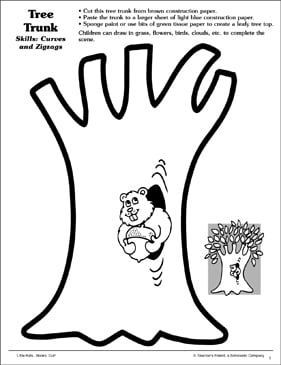 tree trunk coloring pages