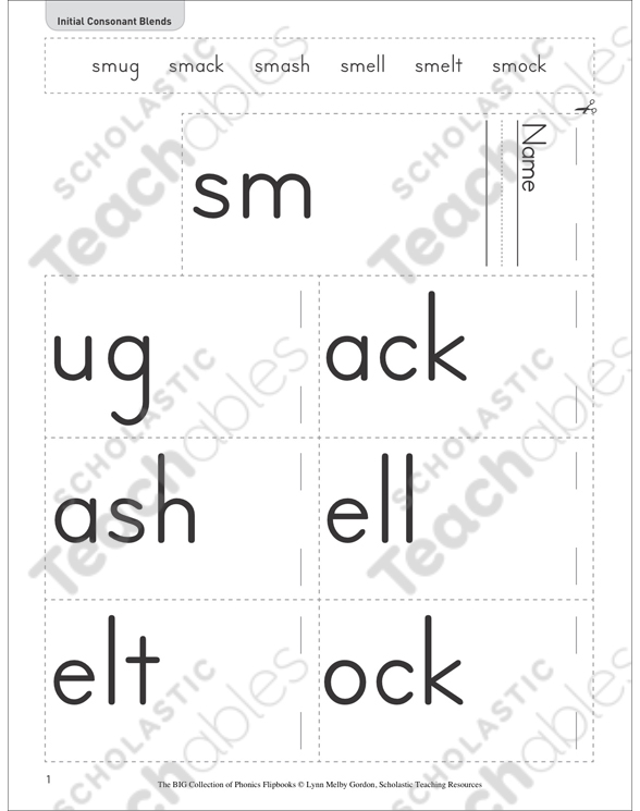 Consonant Blends And Digraph Flip Books Three Letter Consonant Blend: